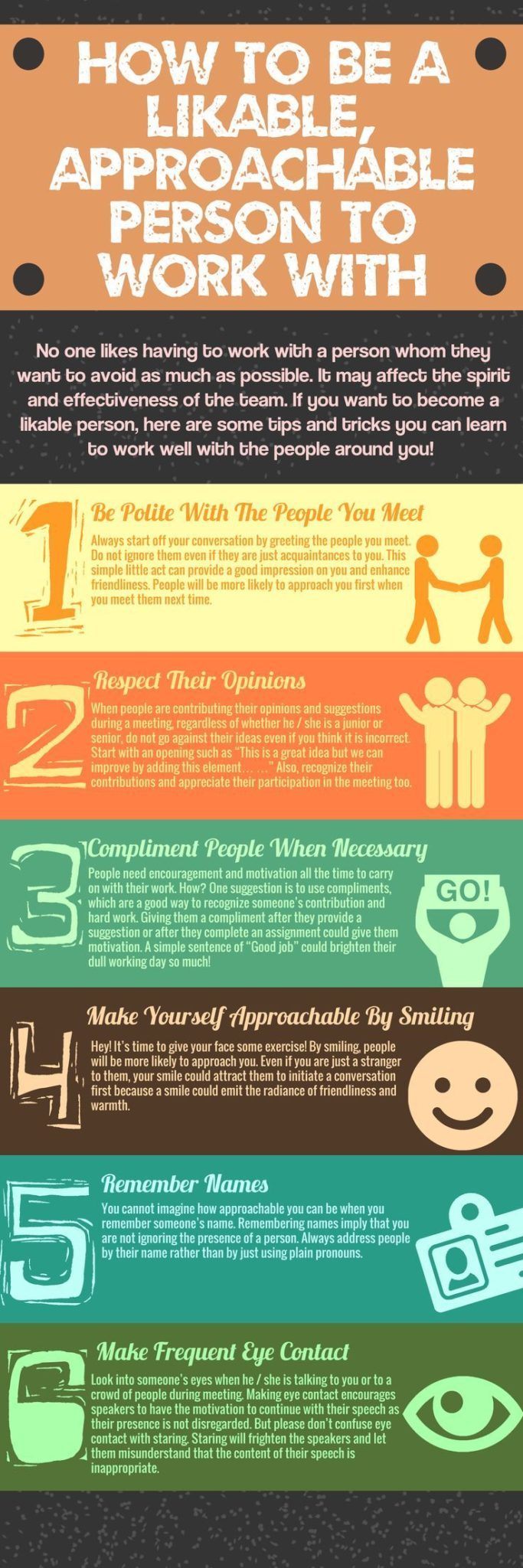 Infographic: How to be a Likeable, Approachable Person at Work - The ...